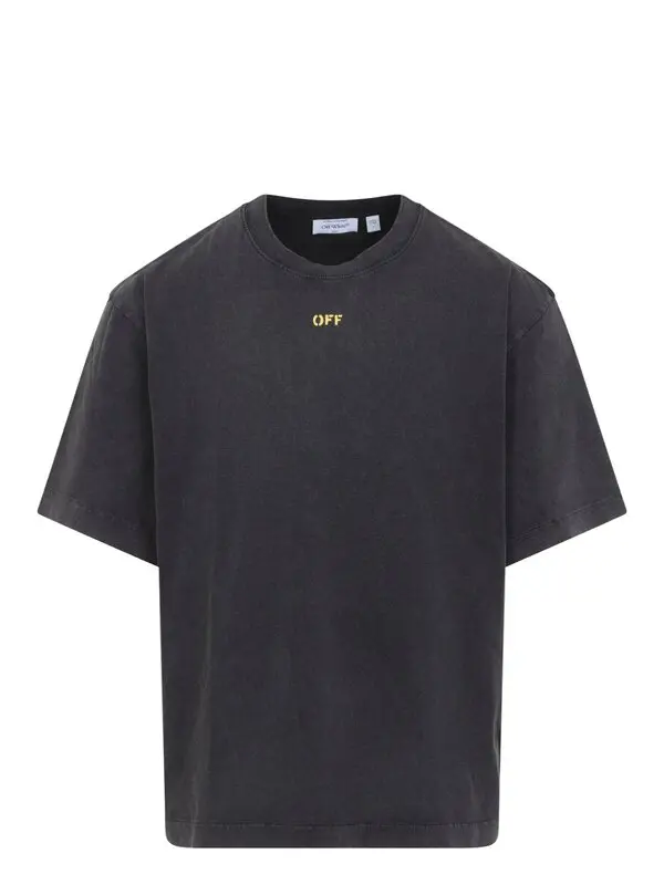 Off-White Fallen Angel Skate Cotton T-shirt - Black