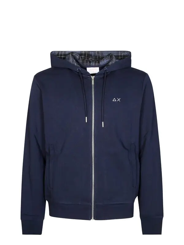 SUN 68 Hooded Zip-up Hoodie - Blu