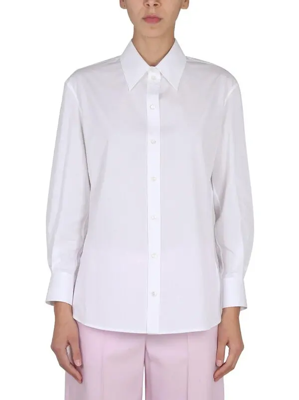 Alexander McQueen Oversized Cotton Shirt - White