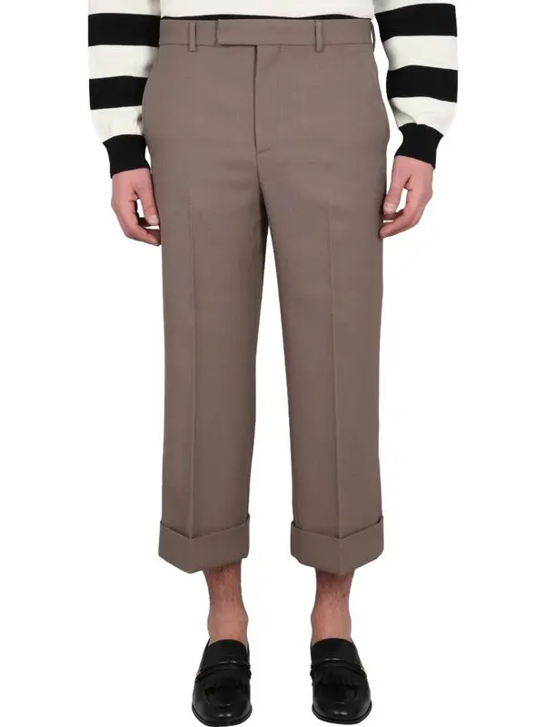 Gucci Textured Gabardine Trousers - Multicolour