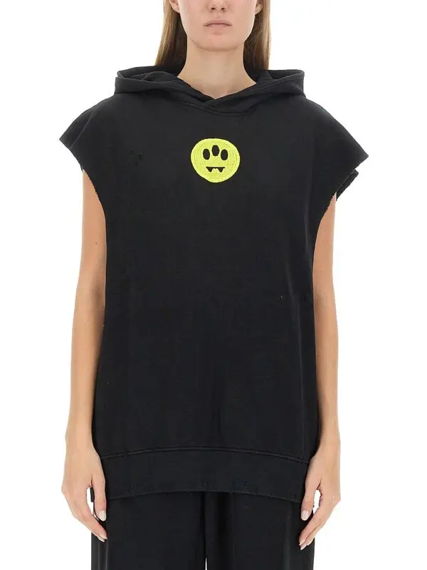 BARROW Regular Fit Logo Hoodie - Black