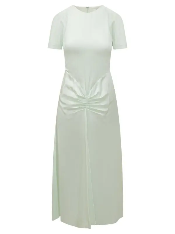 Victoria Beckham Midi Dress With Gathered Detail - Aloe