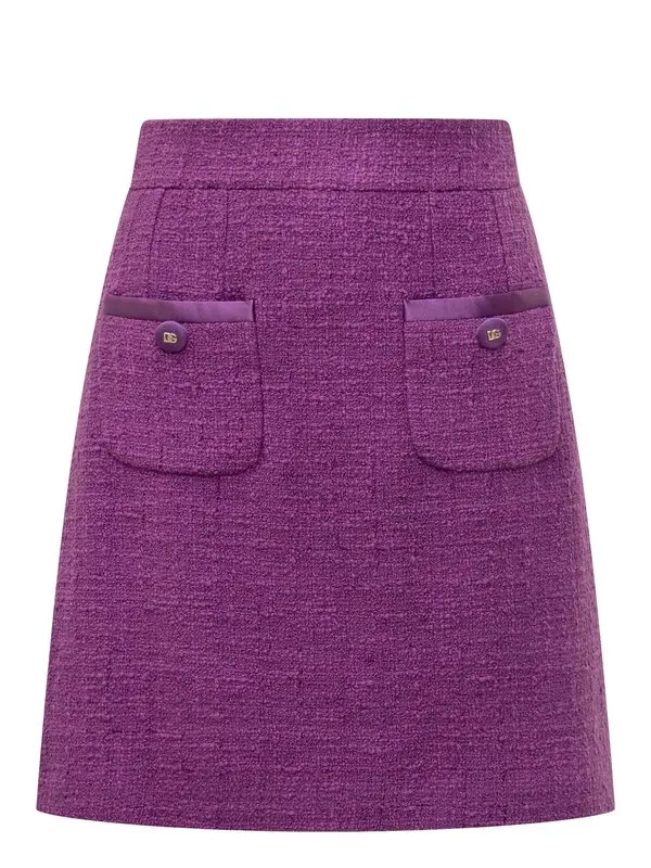 Dolce & Gabbana Textured Mini Skirt - Viola