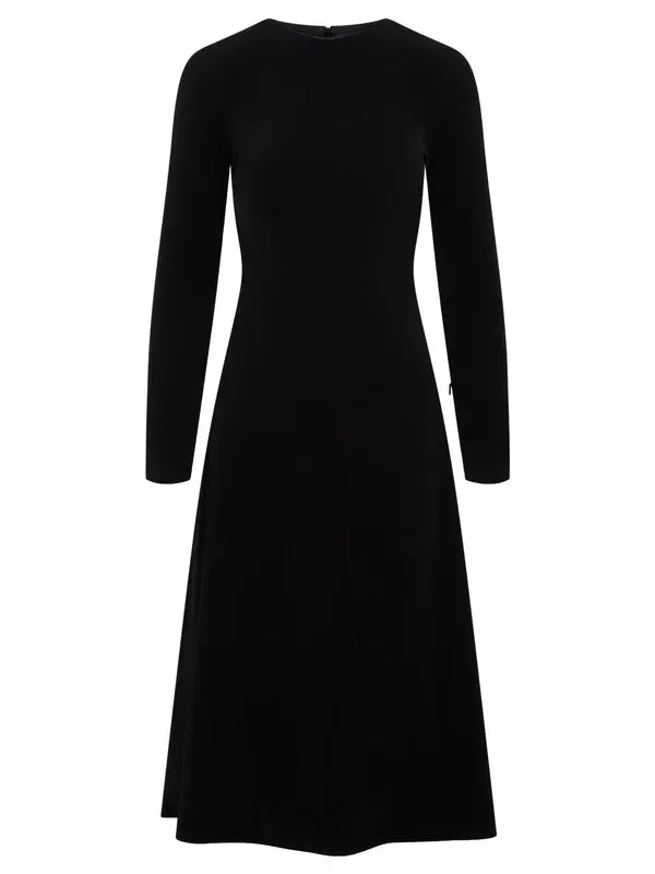 Balenciaga Long-sleeve Midi Dress - Black