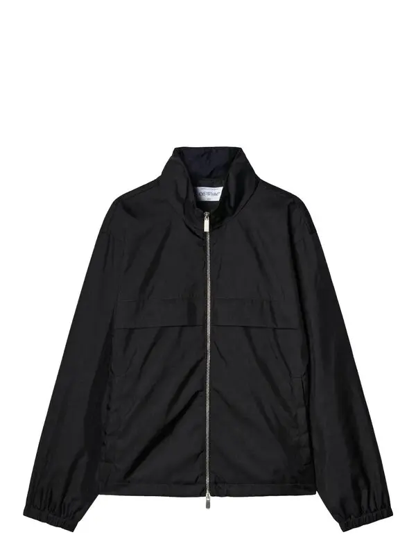 Off-White Jacquard Hooded Windbreaker Jacket - Noco