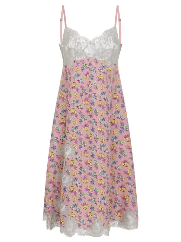 Dolce & Gabbana Printed Silk Blend Mini Dress - Multicolour