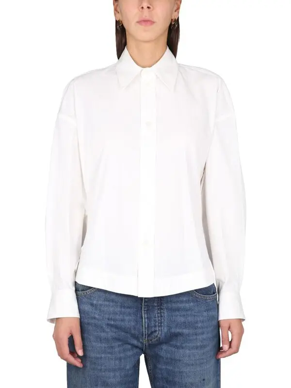 Bottega Veneta Cotton Blend Button-up Shirt - Ivory