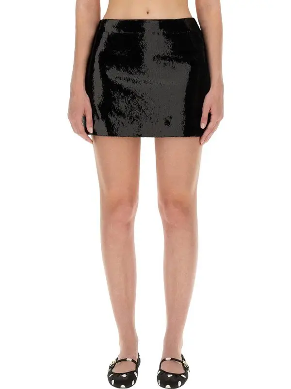Dolce & Gabbana Micro-sequined Miniskirt - Black