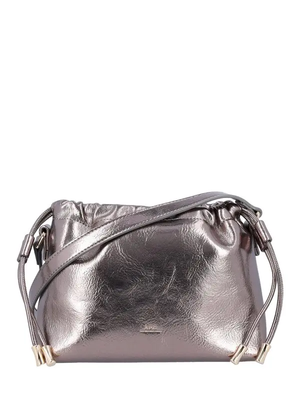 A.p.c. Mini Compact Shoulder Bag - Silver