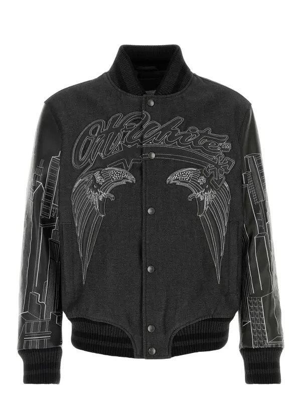 Off-White Mini Skandline Lethe" Varsity Jacket - Black