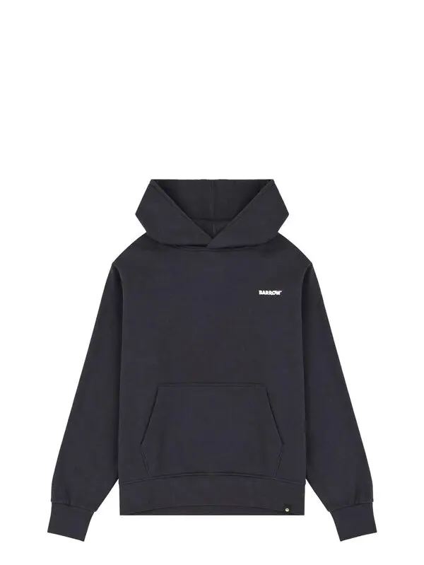 BARROW Oversized Cotton Hoodie With Logo Detail - Black