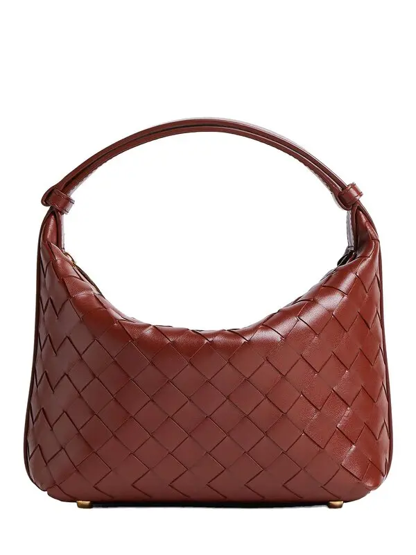 Bottega Veneta Mini Woven Leather Bag - Marrone