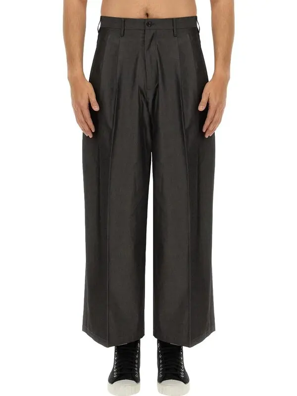 AIE Wide Fit Cotton Trousers - Grey