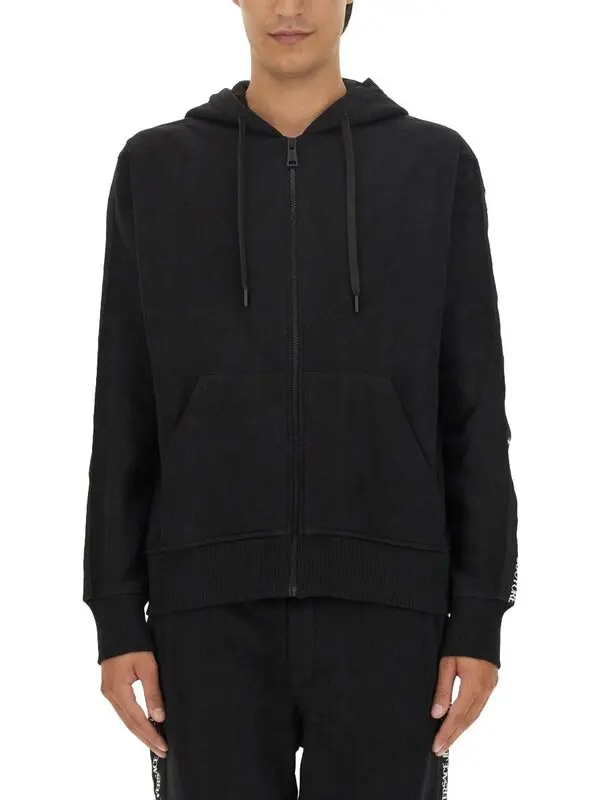 Versace Full Zip Hoodie - Black