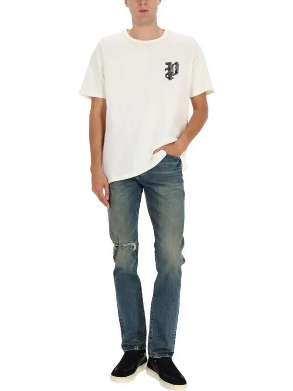PURPLE BRAND Distressed Straight-leg Jeans - Denim