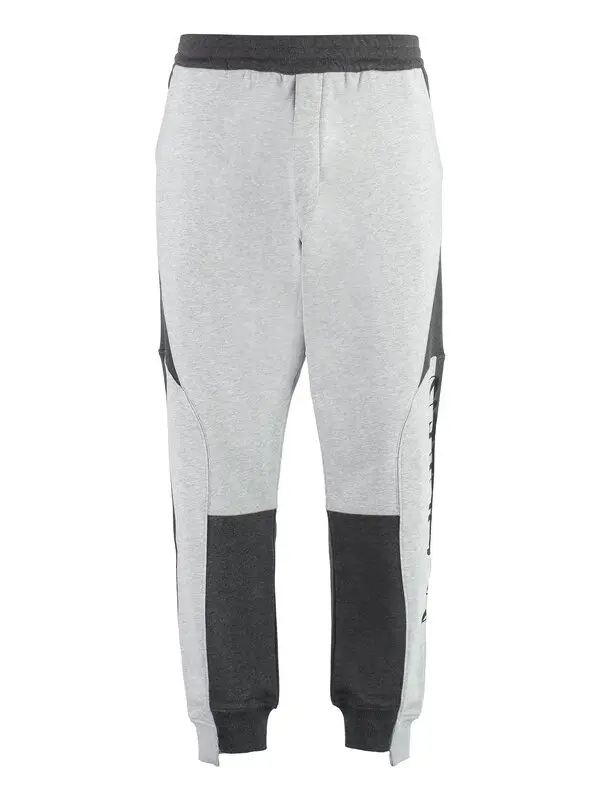 Alexander McQueen Logo Printed Colourblock Track Pants - Grey