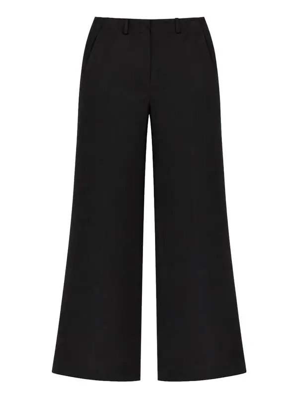Theory Fluid Wide-leg Trousers - Black