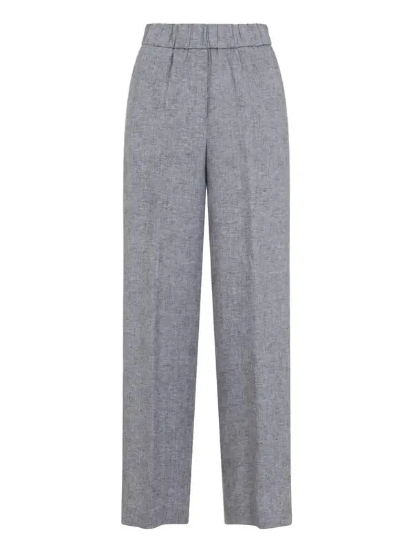 Peserico Lightweight Linen Trousers - Blue