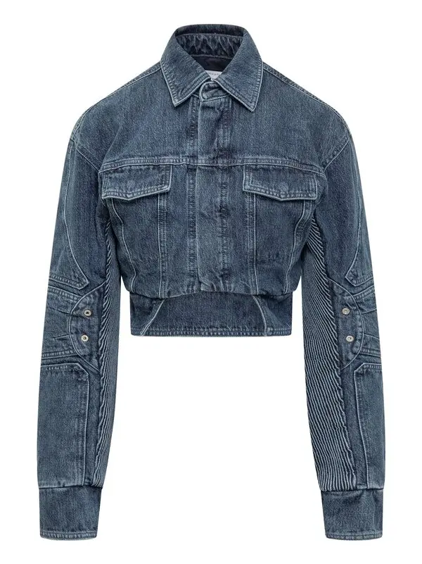 Off-White Motorcycle-inspired Denim Jacket - Blue