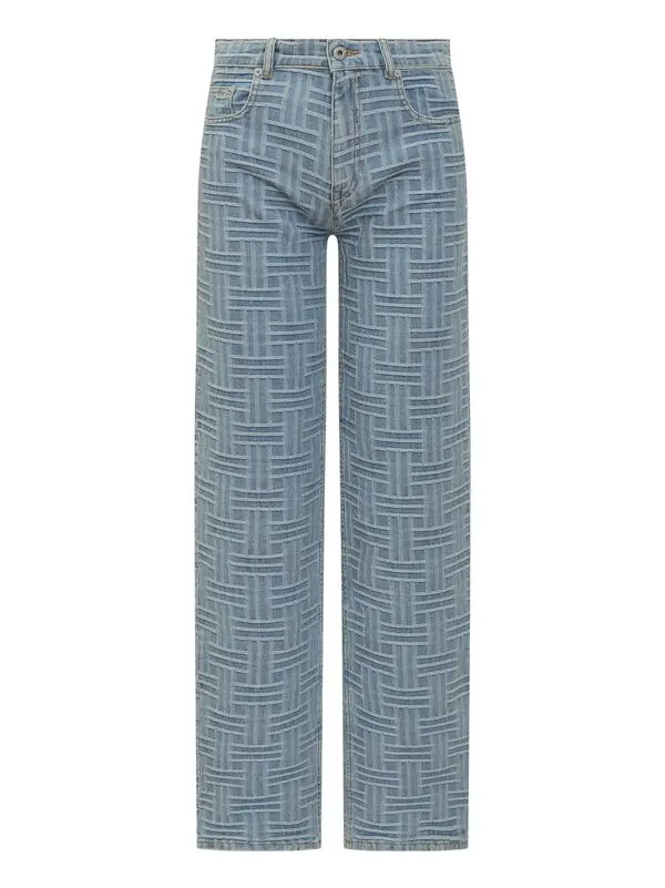Kenzo Straight Leg Printed Jeans - Denim