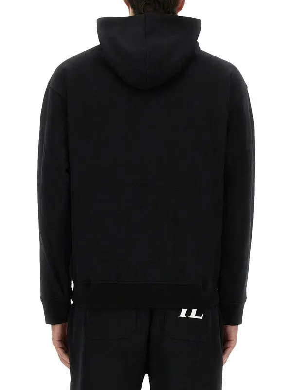 Helmut Lang Cotton Crew Neck Hoodie - Black