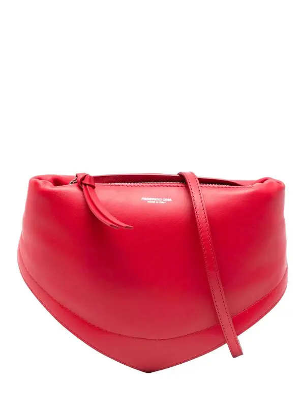 FEDERICO CINA Mini Thembskin Handbag With Zip Closure - Black