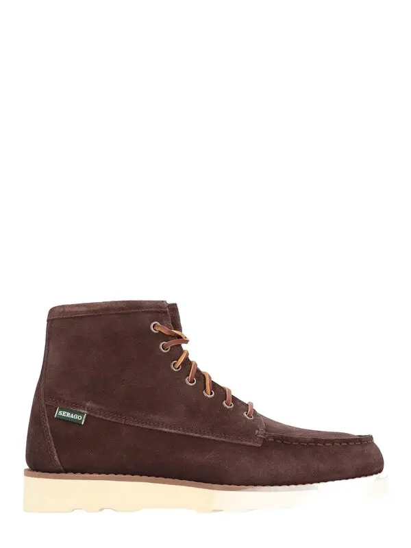 SEBAGO Suede Moc Toe Lace-up Boots - Brown