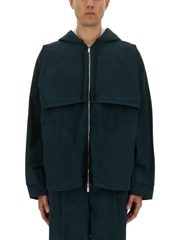 Helmut Lang Garment-dyed Cotton-blend Windbreaker - Green