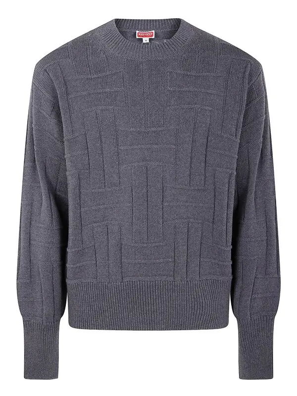Kenzo Geometric Knit Jumpsuit - Middlegrey