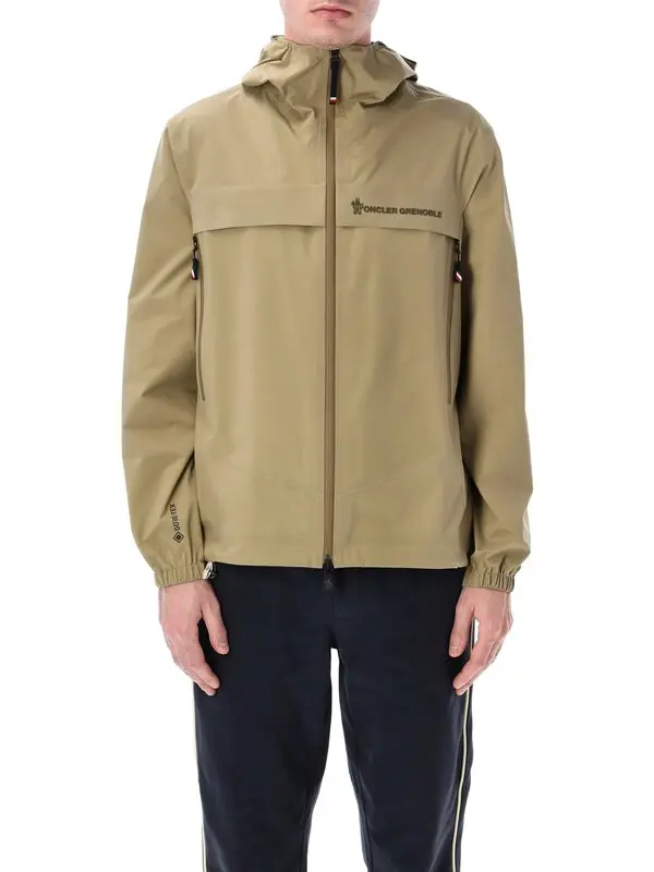 Moncler Zip-up Hooded Jacket - Beige