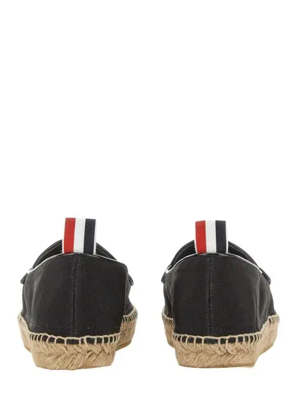 Thom Browne Penny Varsity Espadrilles - Black