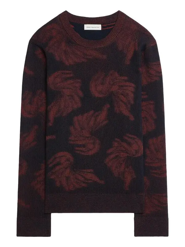 Dries Van Noten Floral Jacquard Knit Sweater - Multicolour