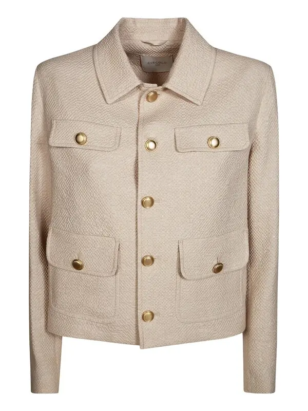 CIRCOLO 1901 Cropped Jacket Bistretch - Beige