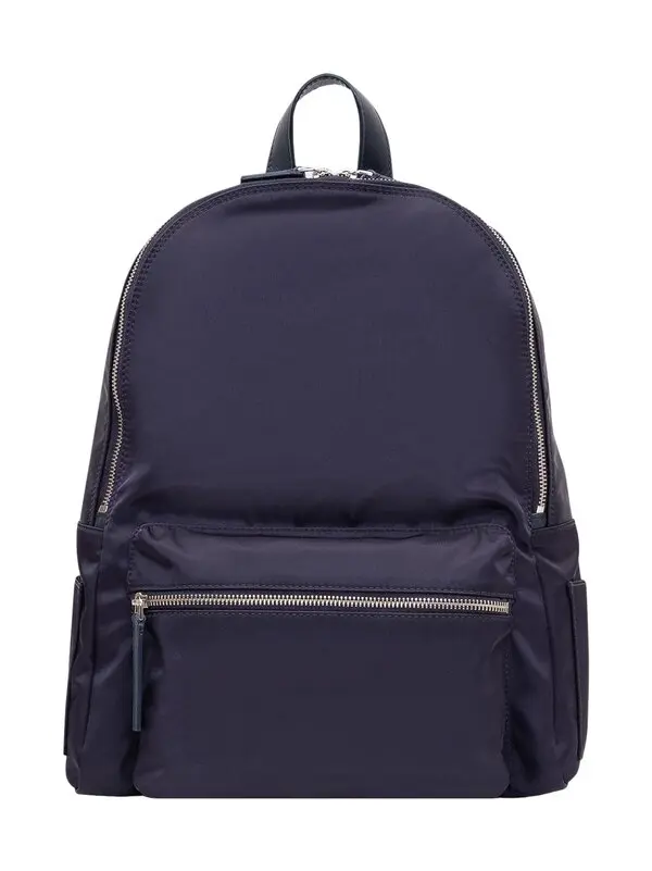 Orciani Mini Backpack With Front Zip Pocket - Navy