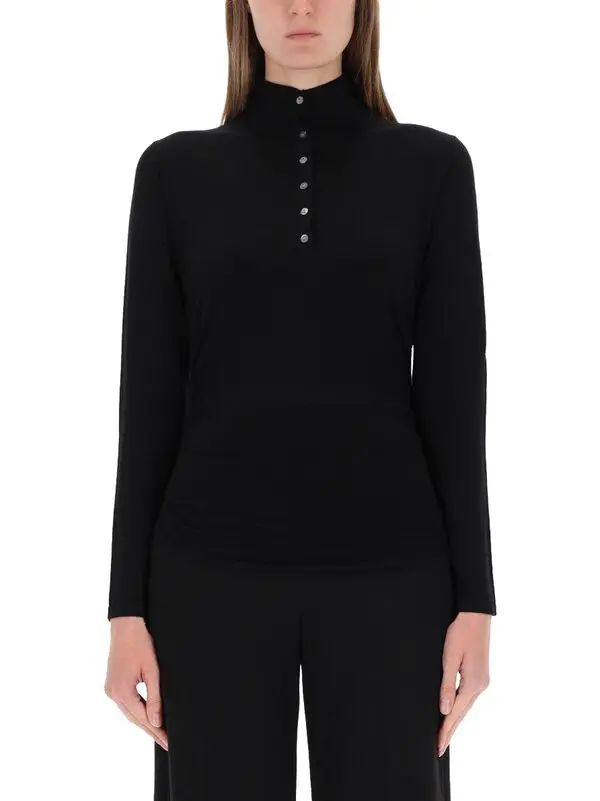 Theory Wool Turtleneck Pullover - Black