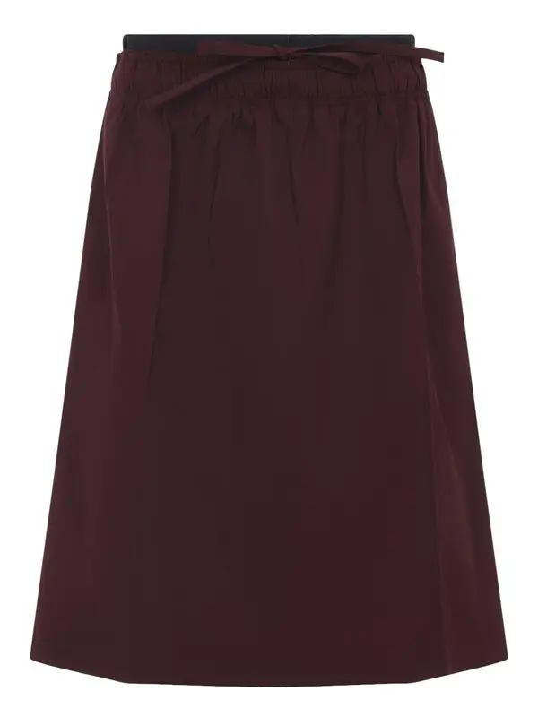Prada Cotton Blend Midi Skirt - Grey