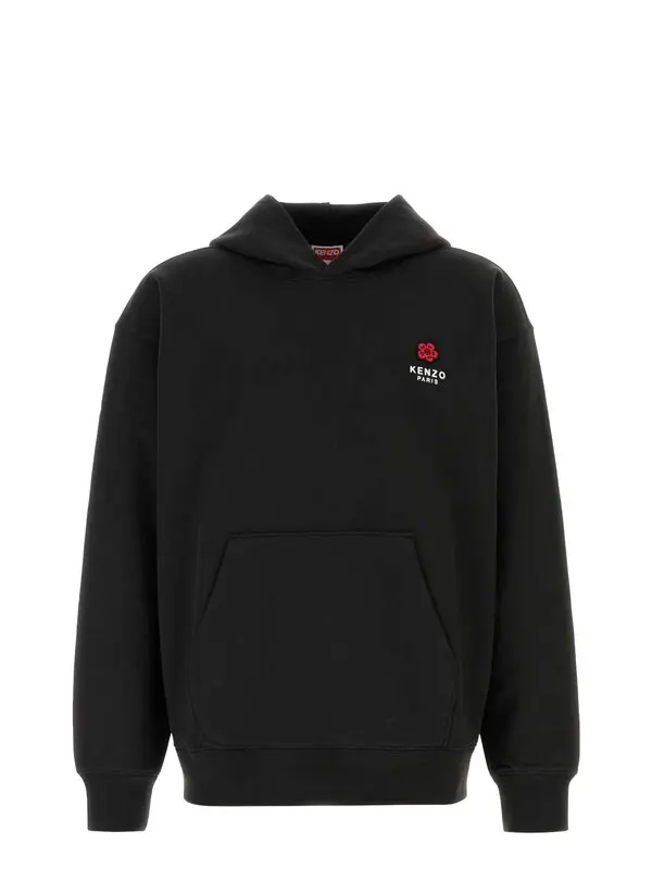 Kenzo Embroidered Boke Flower Oversized Hoodie - Black