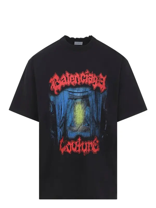 Balenciaga Medium Fit Fashion T-shirt For - Black