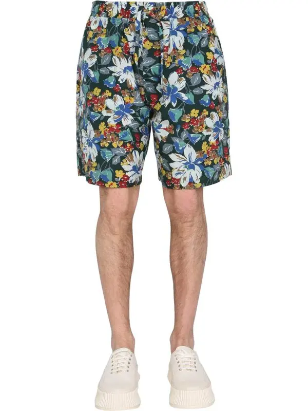 You Must Create Floral Print Bermuda Shorts - Multicolour