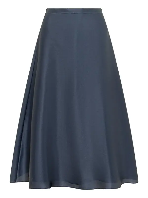 Alberta Ferretti Midi A-line Skirt - Blu