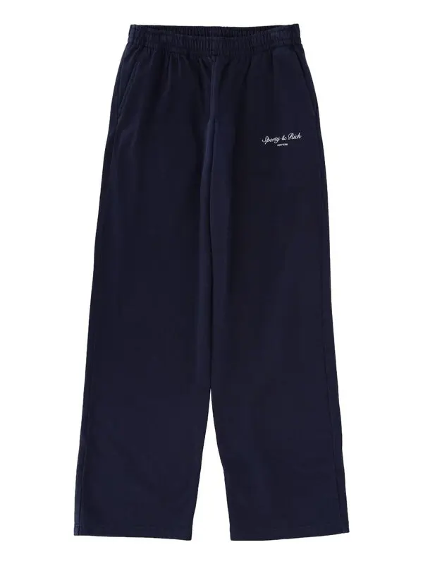 Sporty & Rich Cotton Trousers - Blue