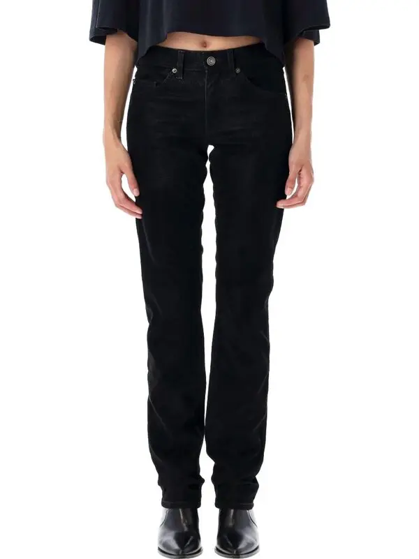 MARANT ETOILE Isabel" Eco Leather Straight-leg Pants - Black