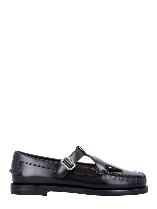 SEBAGO Angelina Leather Mary Jane Moccasins - Black