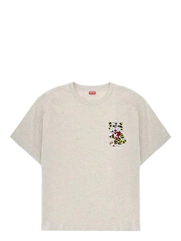 Kenzo Graphic Cotton T-shirt - Grey