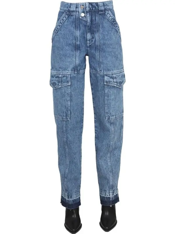 MARANT ETOILE Vayoneo Cargo Straight Jeans - Azure