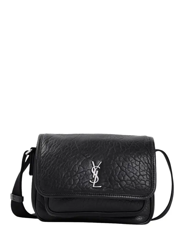 Saint Laurent Niki Grained Lambskin Small Messenger Bag - Black