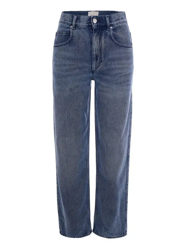 Isabel Marant Étoile High-rise Straight-leg Jeans - Light Blue