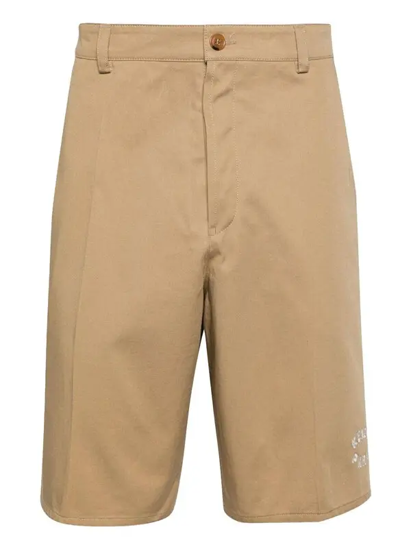 Kenzo Textured Bermuda Shorts - Darkbeige