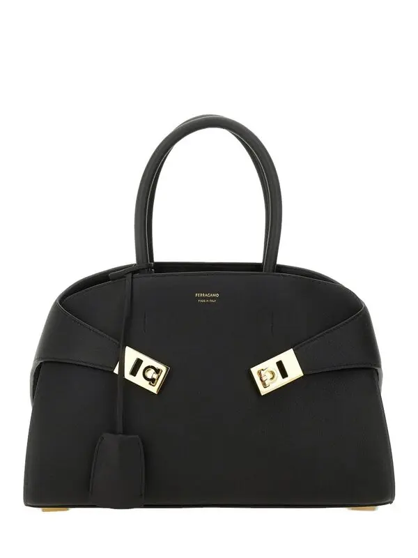 FERRAGAMO Hug' Mini Tote Handbag - Black
