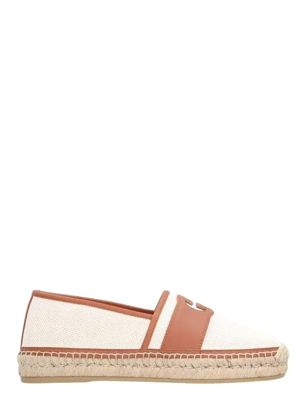 Gucci Logo Cut-out Slip-on Espadrilles - Brown